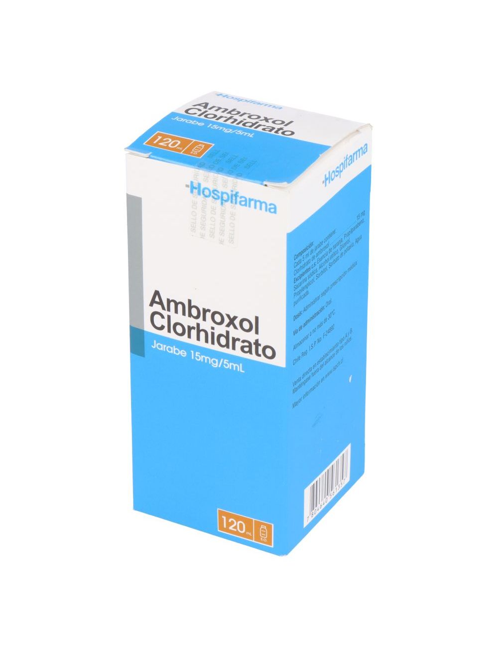 AMBROXOL 15 MG/5ML JARABE INFANTIL 120 ML HOSPIFARMA