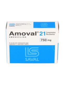 AMOXICILINA AMOVAL 750 MG 21 COMPRIMIDOS SAVAL
