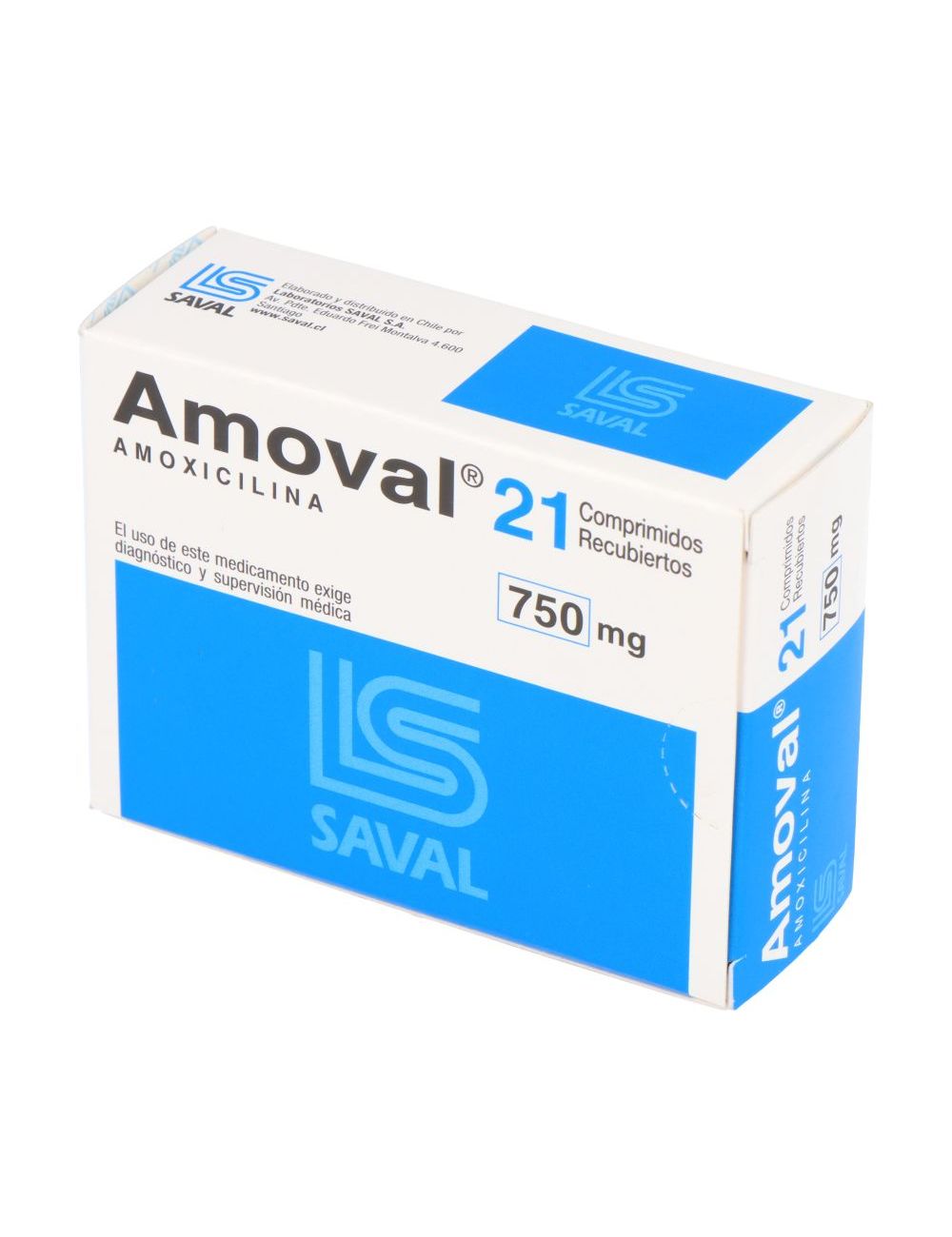Precio Amoval 750 mg 21 Comprimidos Recubiertos | Farmalisto CL