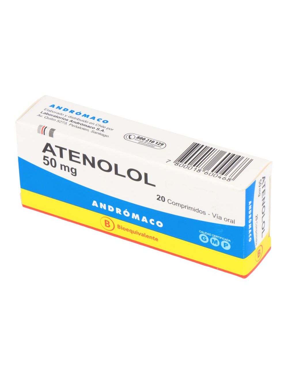Precio Atenolol 50 mg 20 Comprimidos | Farmalisto CL