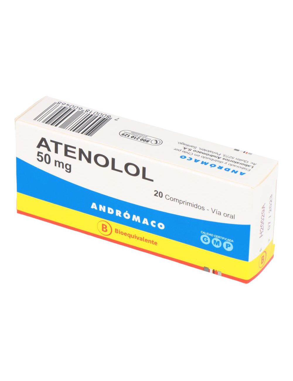 Precio Atenolol 50 mg 20 Comprimidos | Farmalisto CL