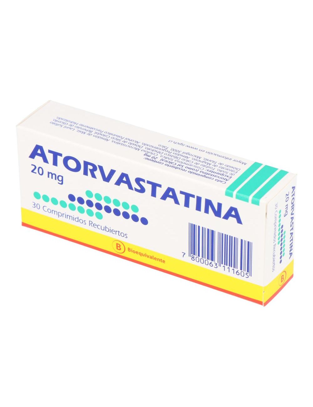 Precio Atorvastatina 20 mg 30 comprimidos mintlab | Farmalisto CL