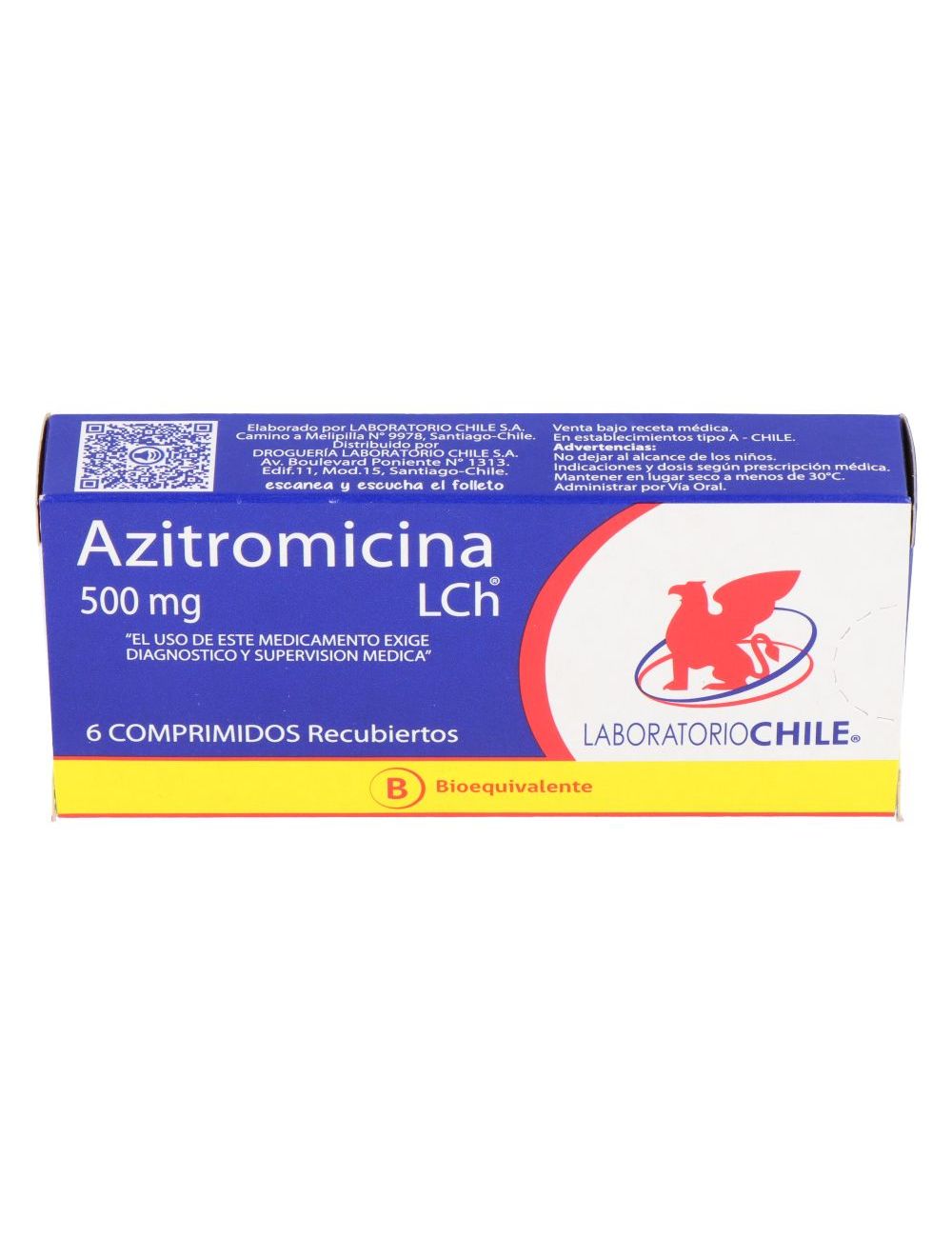 AZITROMICINA 500 MG 6 COMPRIMIDOS RECUBIERTOS BIOEQUIVALENTE ...