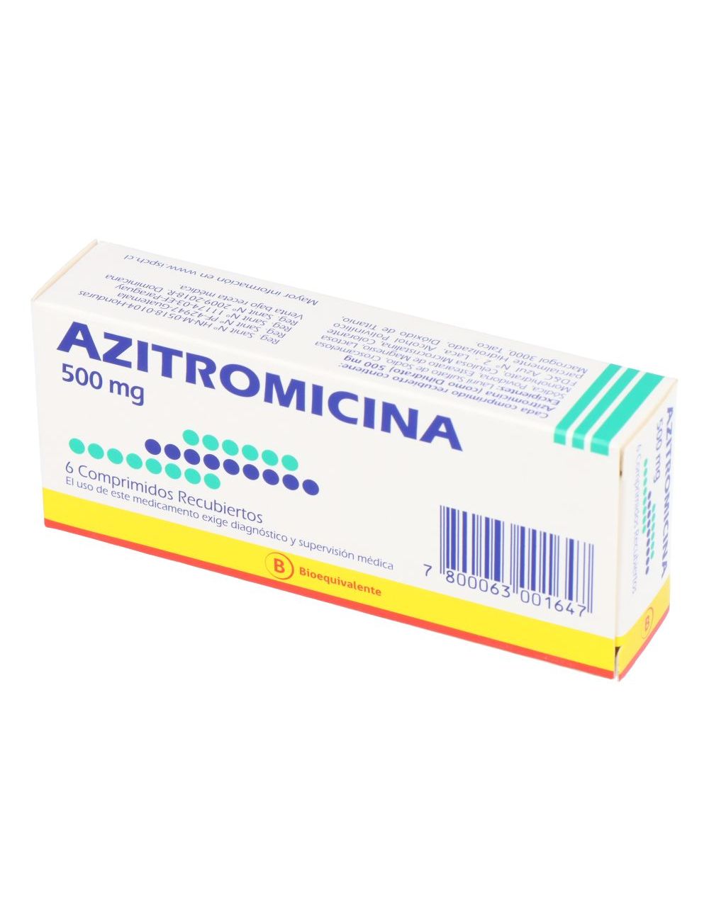 AZITROMICINA 500 MG 6 COMPRIMIDOS RECUBIERTOS BIOEQUIVALENTE MINTLAB