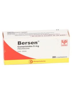 Precio Prednisona Bersen 5 mg 20 Comprimidos | Farmalisto CL