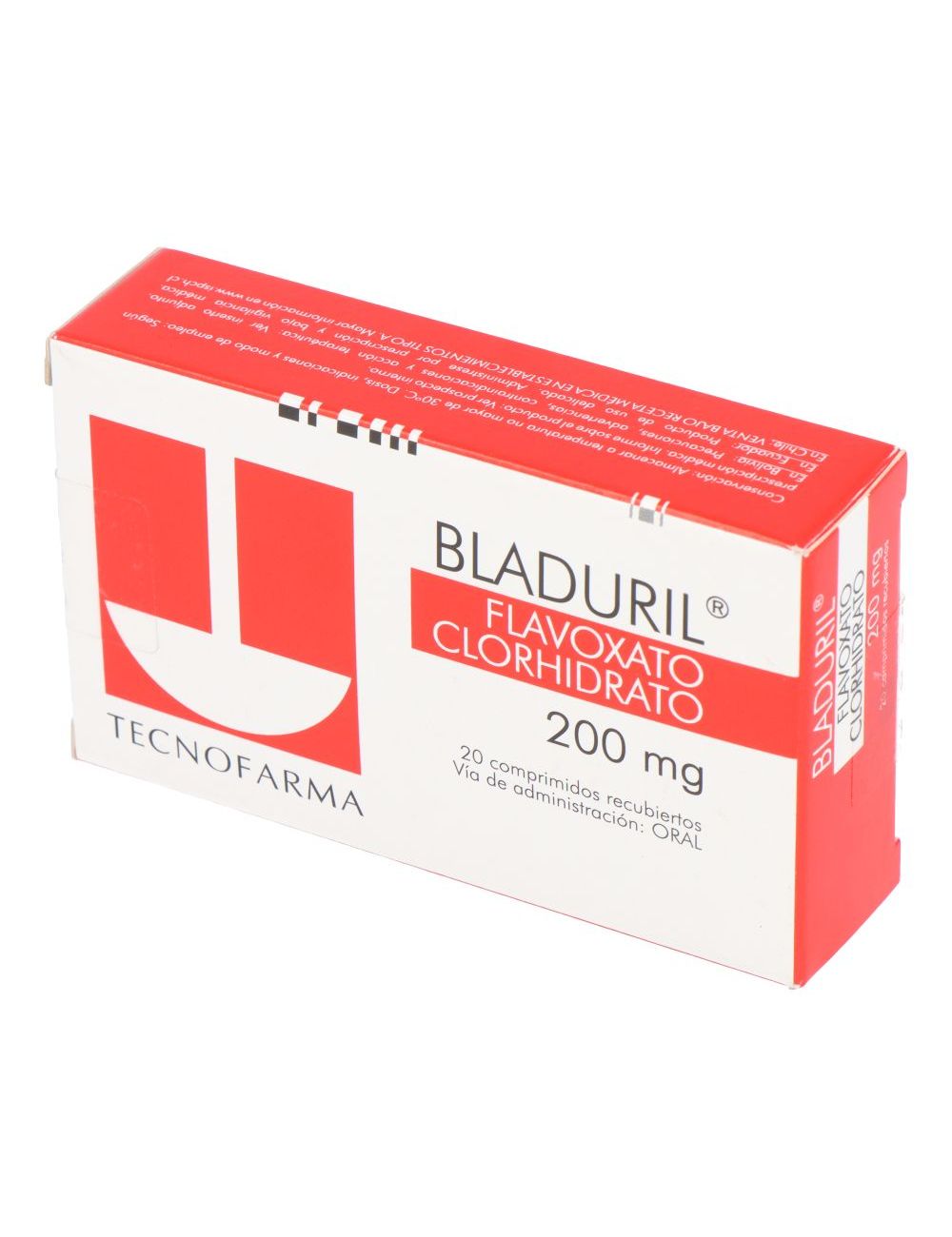 FLAVOXATO CLORHIDRATO BLADURIL 200 MG 20 COMPRIMIDOS RECUBIERTOS VIA ...