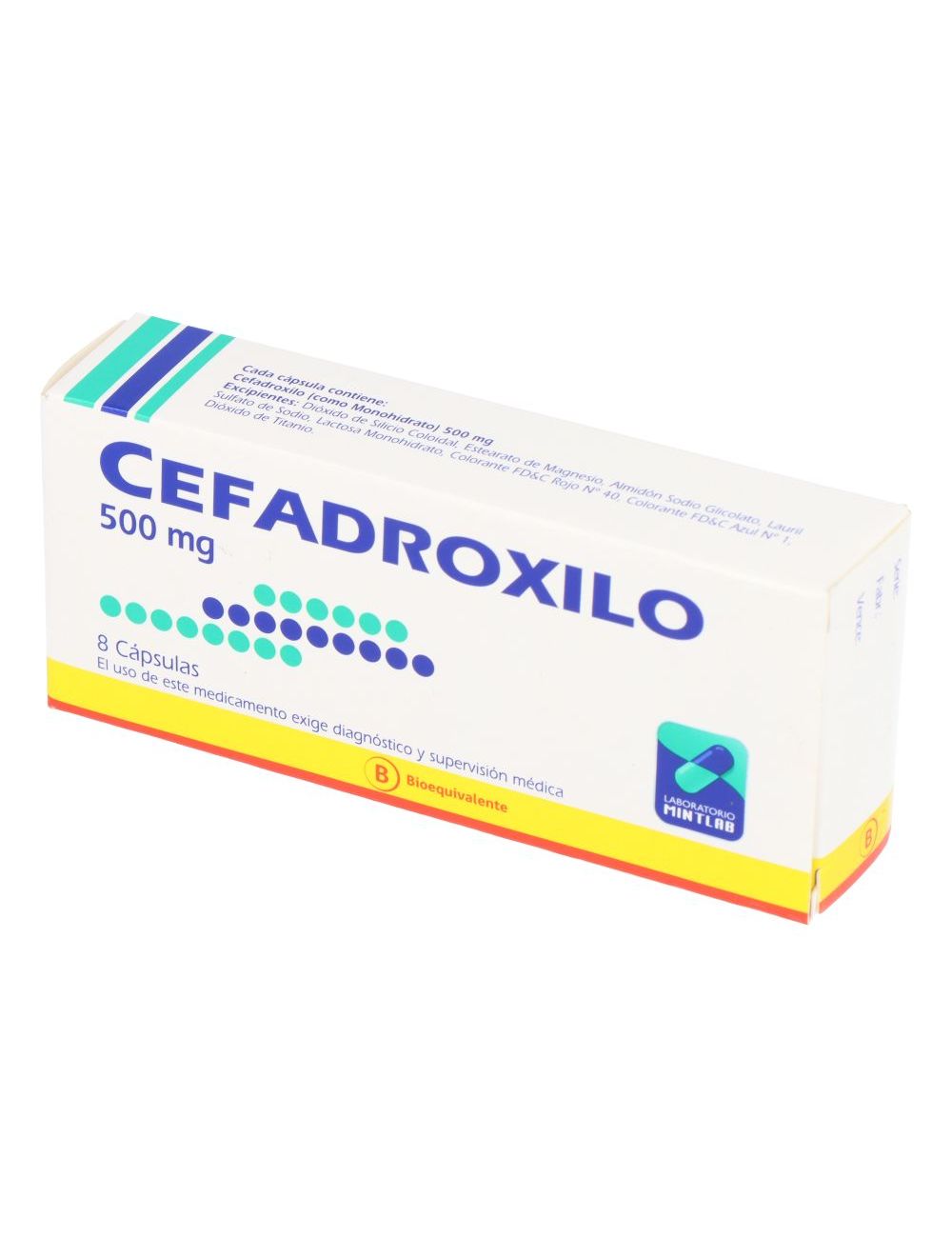 CEFADROXILO 500 MG 8 CAPSULAS BIOEQUIVALENTE MINTLAB