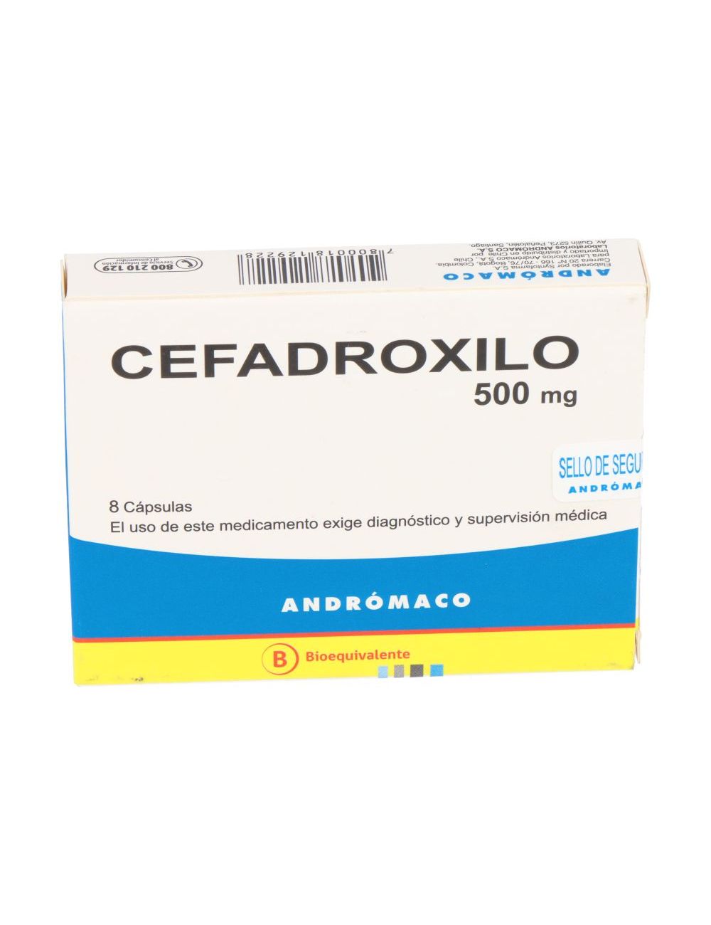CEFADROXILO 500 MG 8 CAPSULAS BIOEQUIVALENTE ANDROMACO