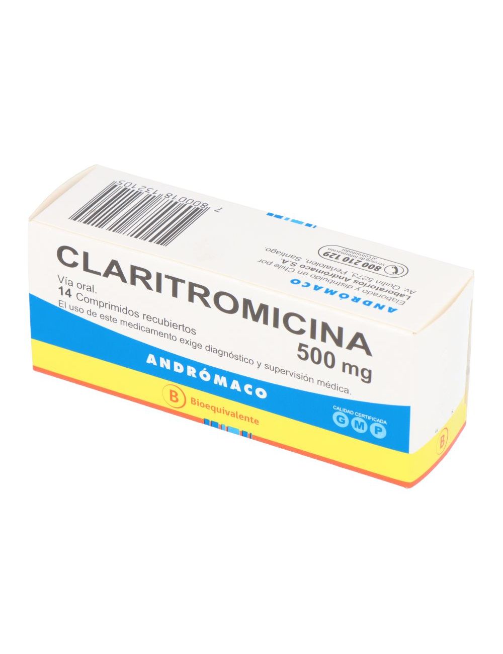 Precio Claritromicina 500 mg Con 14 Comprimidos | Farmalisto CL