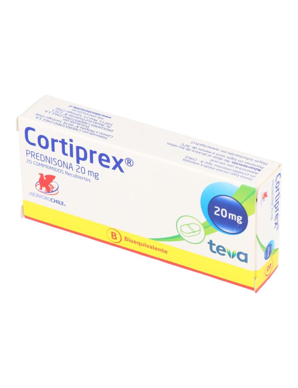 Precio Prendisona Cortiprex 20 mg 20 Comprimidos | Farmalisto CL