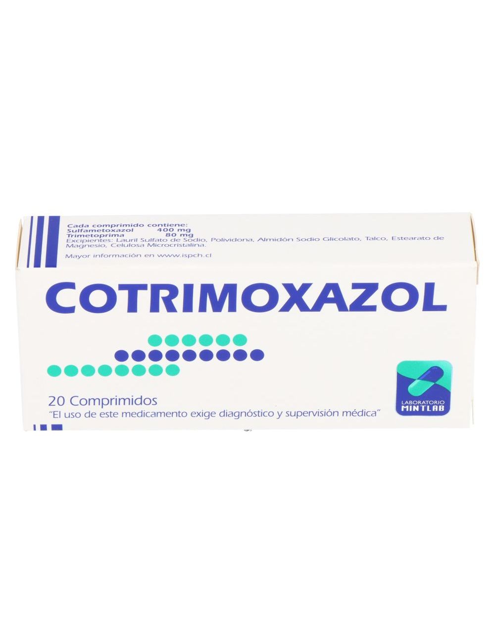 COTRIMOXAZOL SULFAMETOXAZOL TRIMETOPRINA 400/80MG 20 COMP. MINTLAB