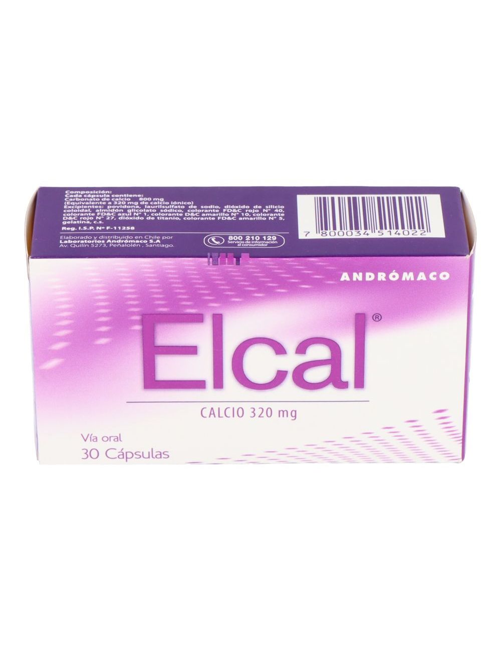 CALCIO ELCAL 30 CAPSULAS 320MG ANDROMACO
