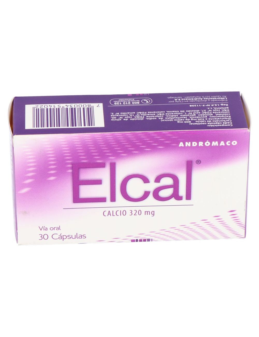 Precio Calcio Elcal 30 Capsulas 320 mg | Farmalisto CL