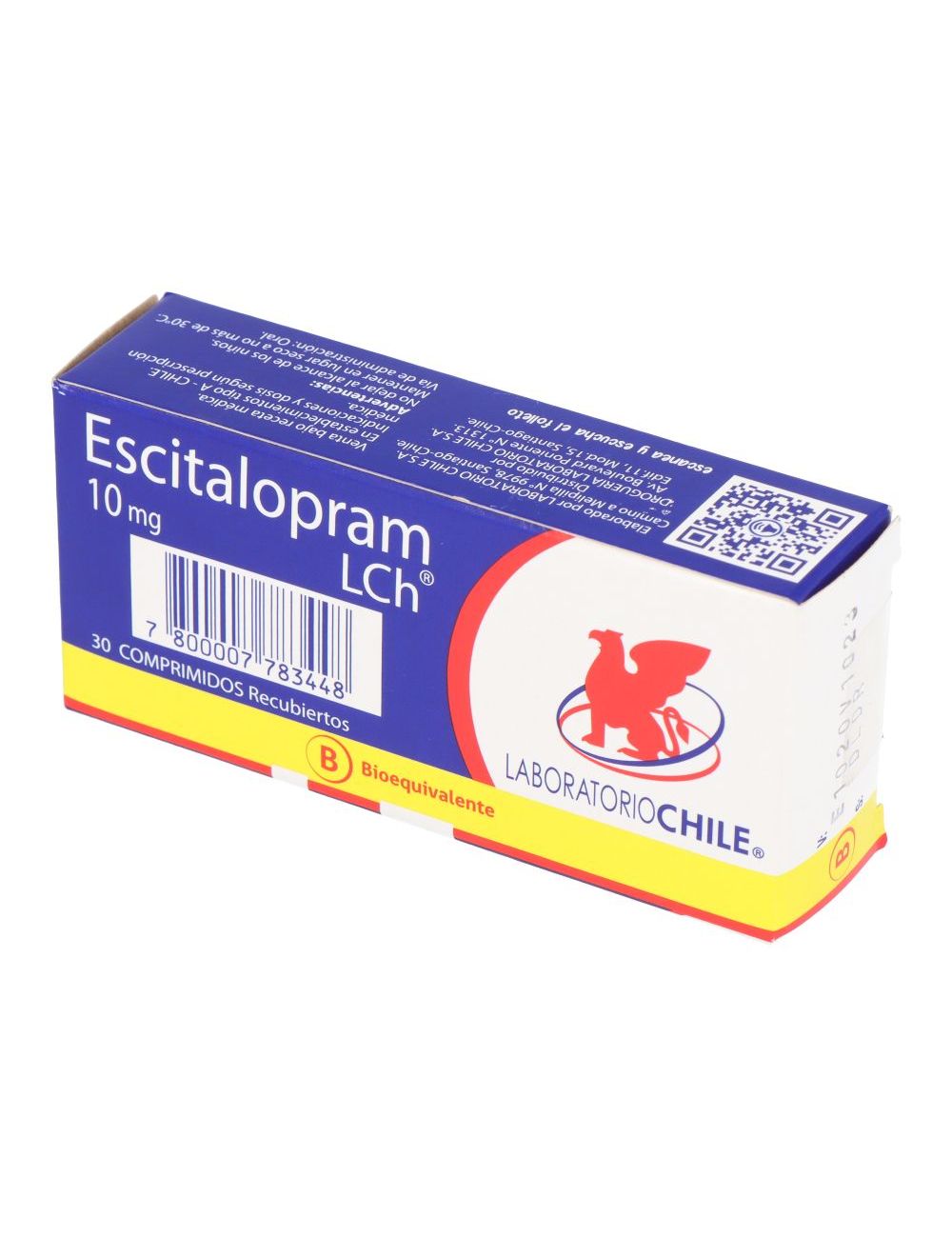 Precio Escitalopram 10 mg 30 Comprimidos | Farmalisto CL