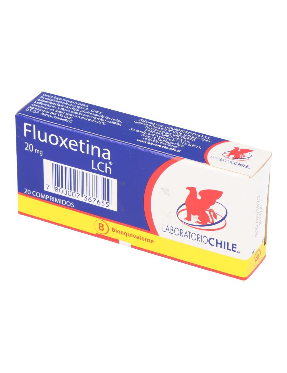 Precio Fluoxetina 20 mg 20 Comprimidos | Farmalisto CL