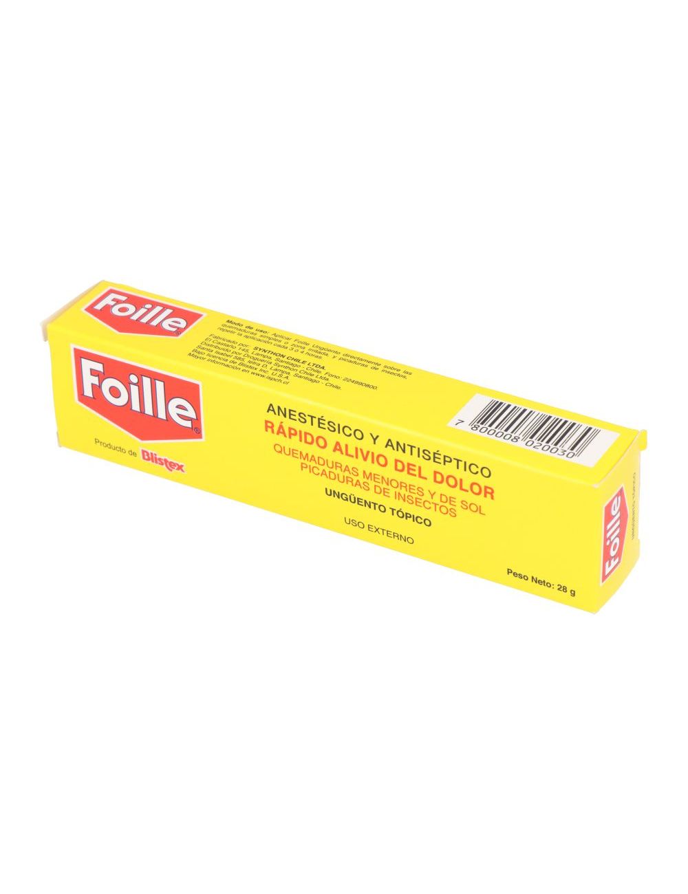 FOILLE BENZOCAINA UNGUENTO TOPICO 28 GR. LAB. SYNTHON