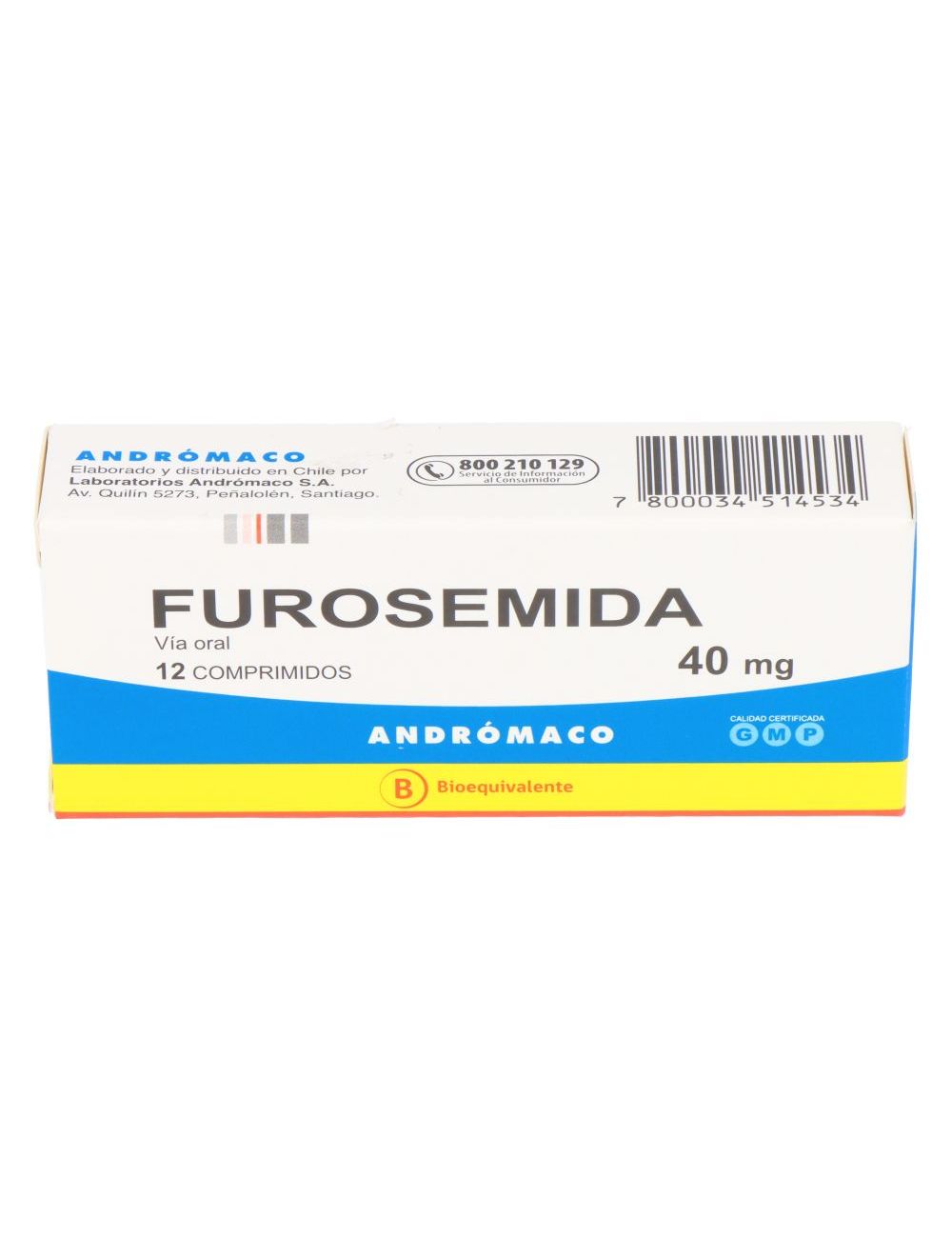 FUROSEMIDA 40MG 12 COMPRIMIDOS BIOEQUIVALENTE ANDROMACO