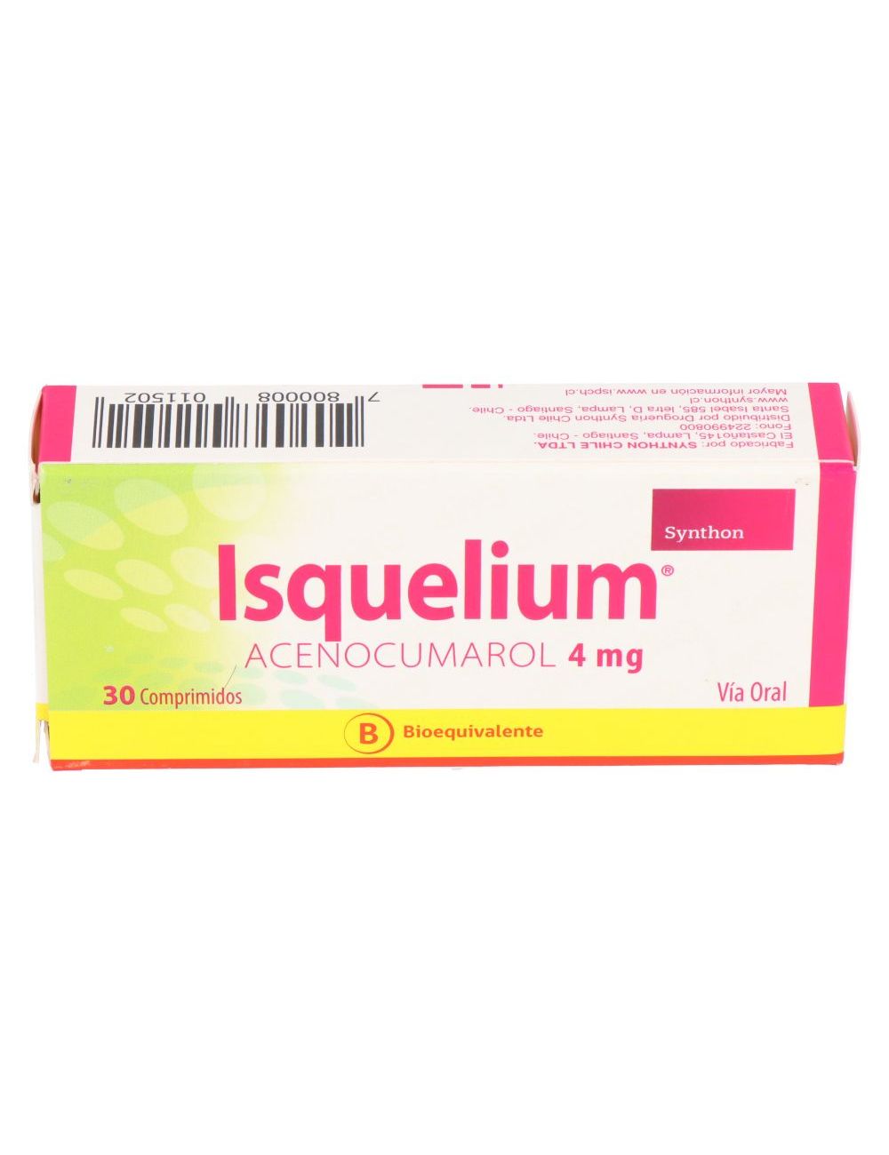 Precio Acenocumarol Isquelium 4 mg 30 Comprimidos | Farmalisto CL
