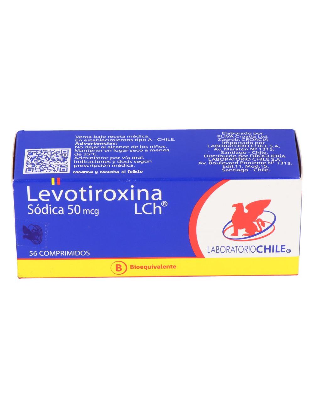 Precio Levotiroxina 50 Mcg 56 Comprimidos | Farmalisto CL
