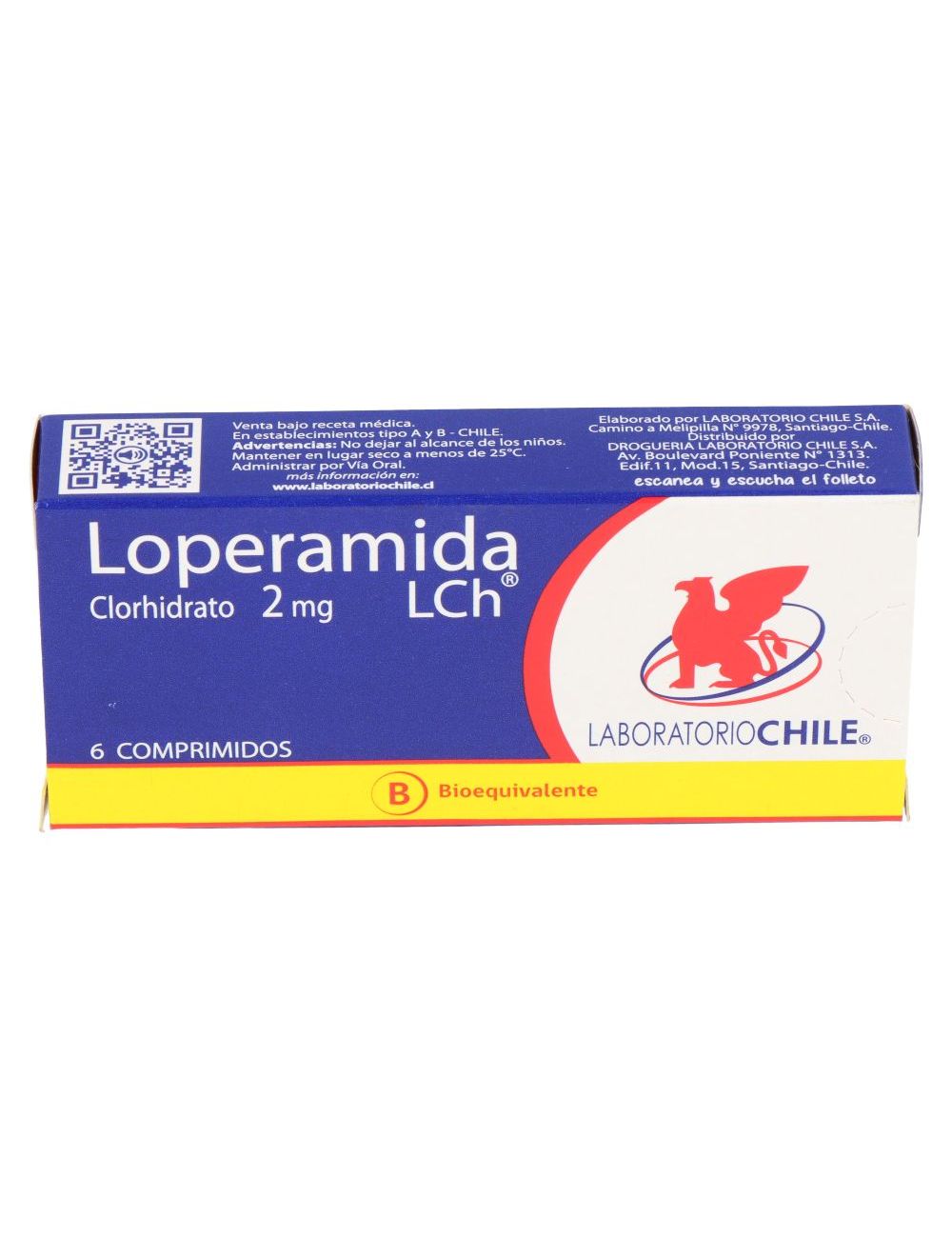 Precio Loperamida 2 mg 6 Comprimidos | Farmalisto CL