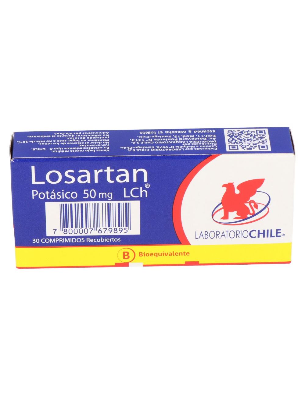 LOSARTAN POTASICO 50MG 30 COMPRIMIDOS RECUBIERTOS BIOEQUIVALENTE ...