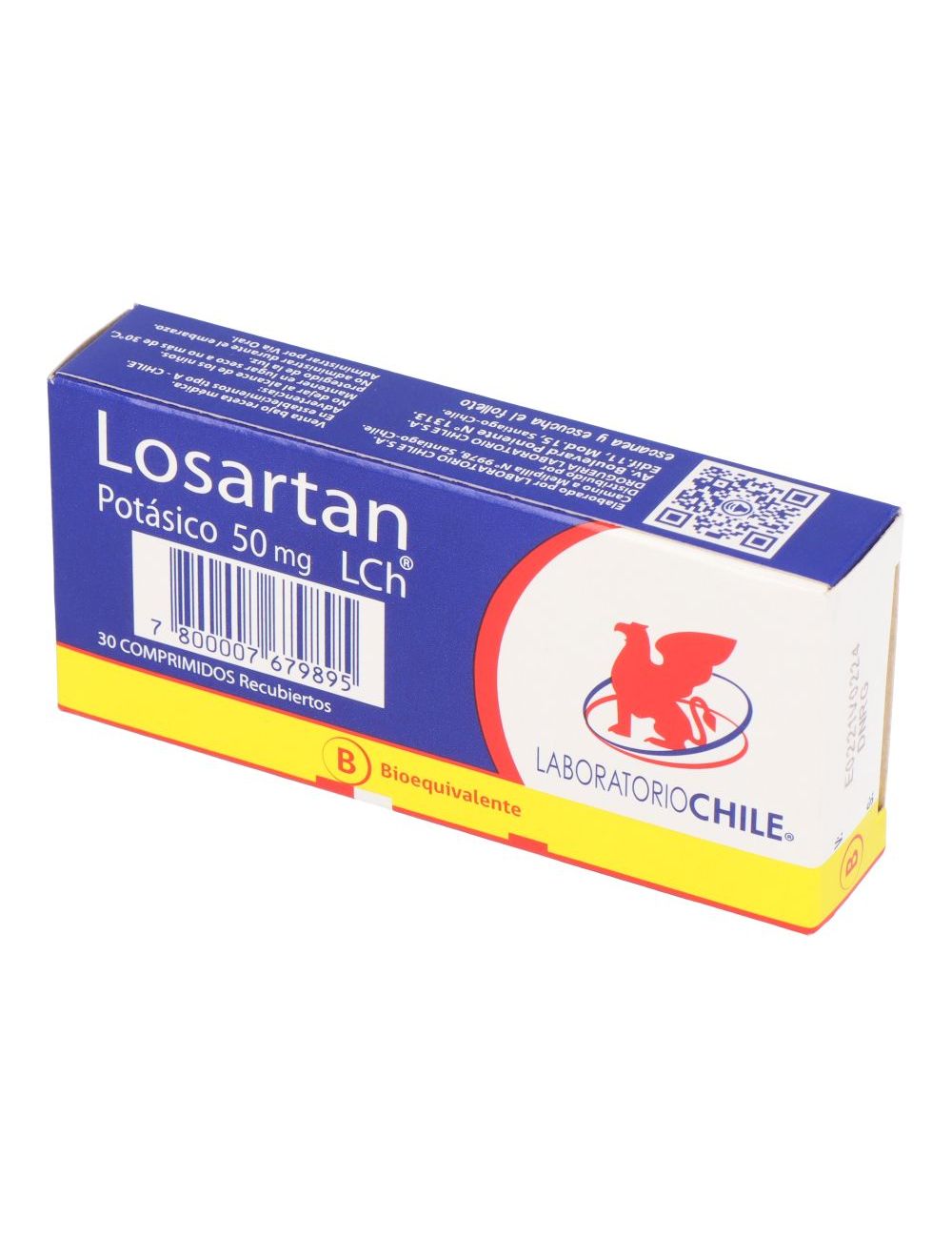 Precio Losartán Potásico 50 mg 30 Comprimidos | Farmalisto CL