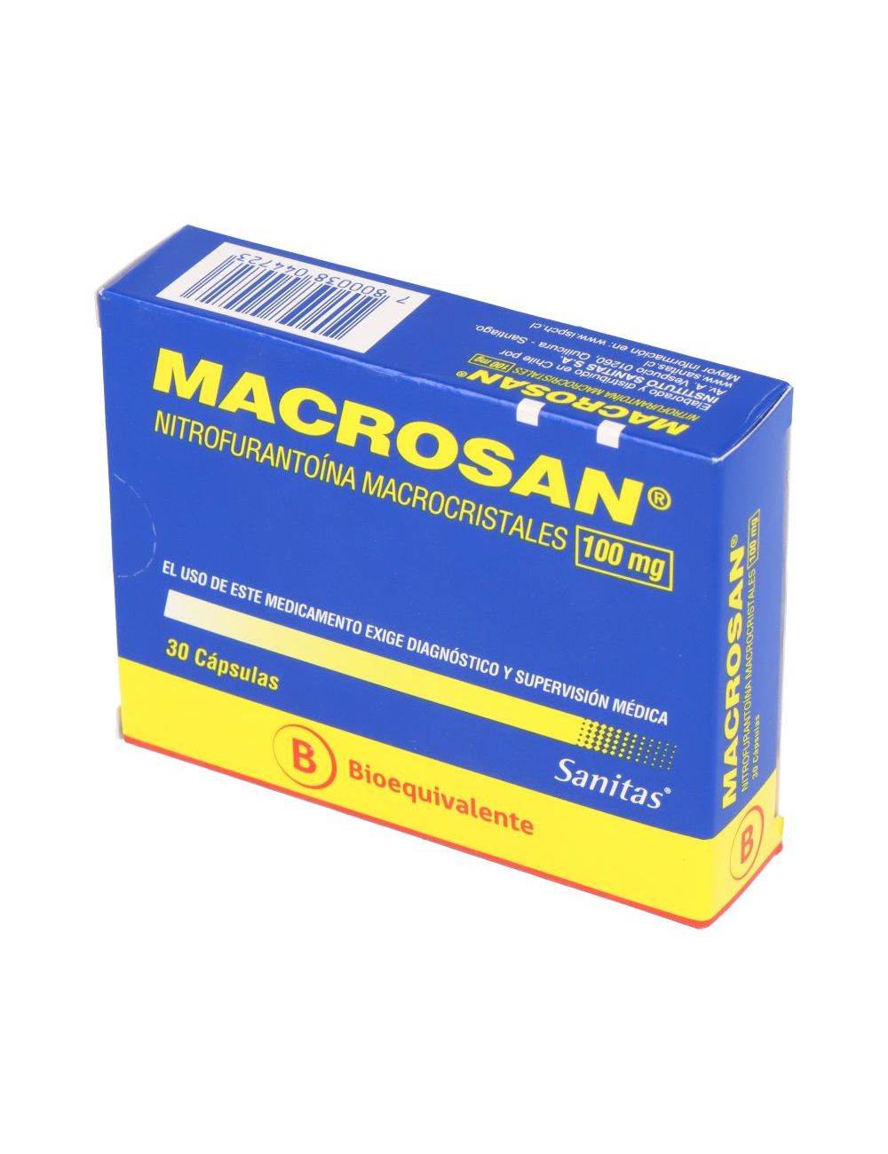 Precio Macrosan 100 mg 30 Cápsulas | Farmalisto CL