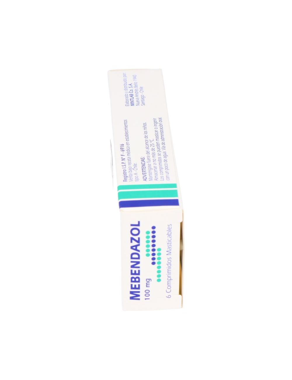 Precio Mebendazol 100 mg 6 Comprimidos | Farmalisto CL