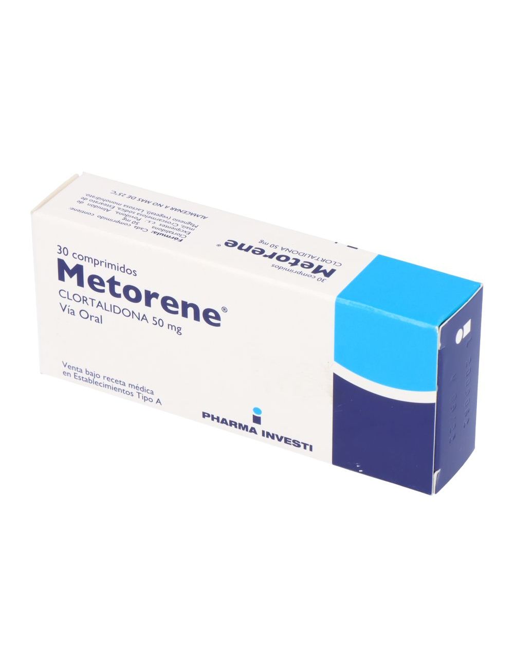 METORENE CLORTALIDONA 50 MG 30 COMPRIMIDOS