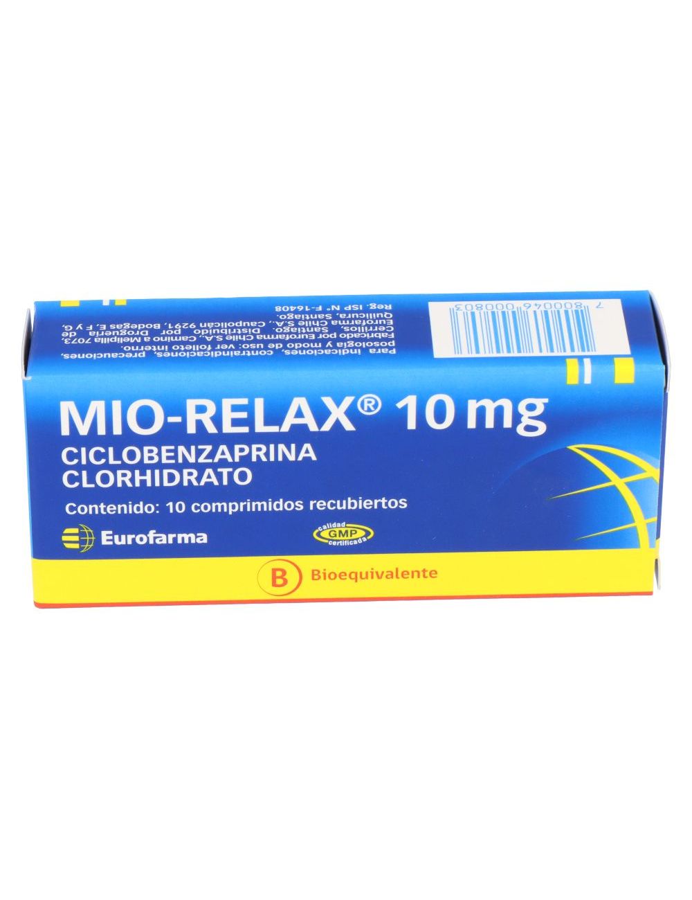 Precio Mio-Relax 10 mg 10 Comprimidos | Farmalisto CL