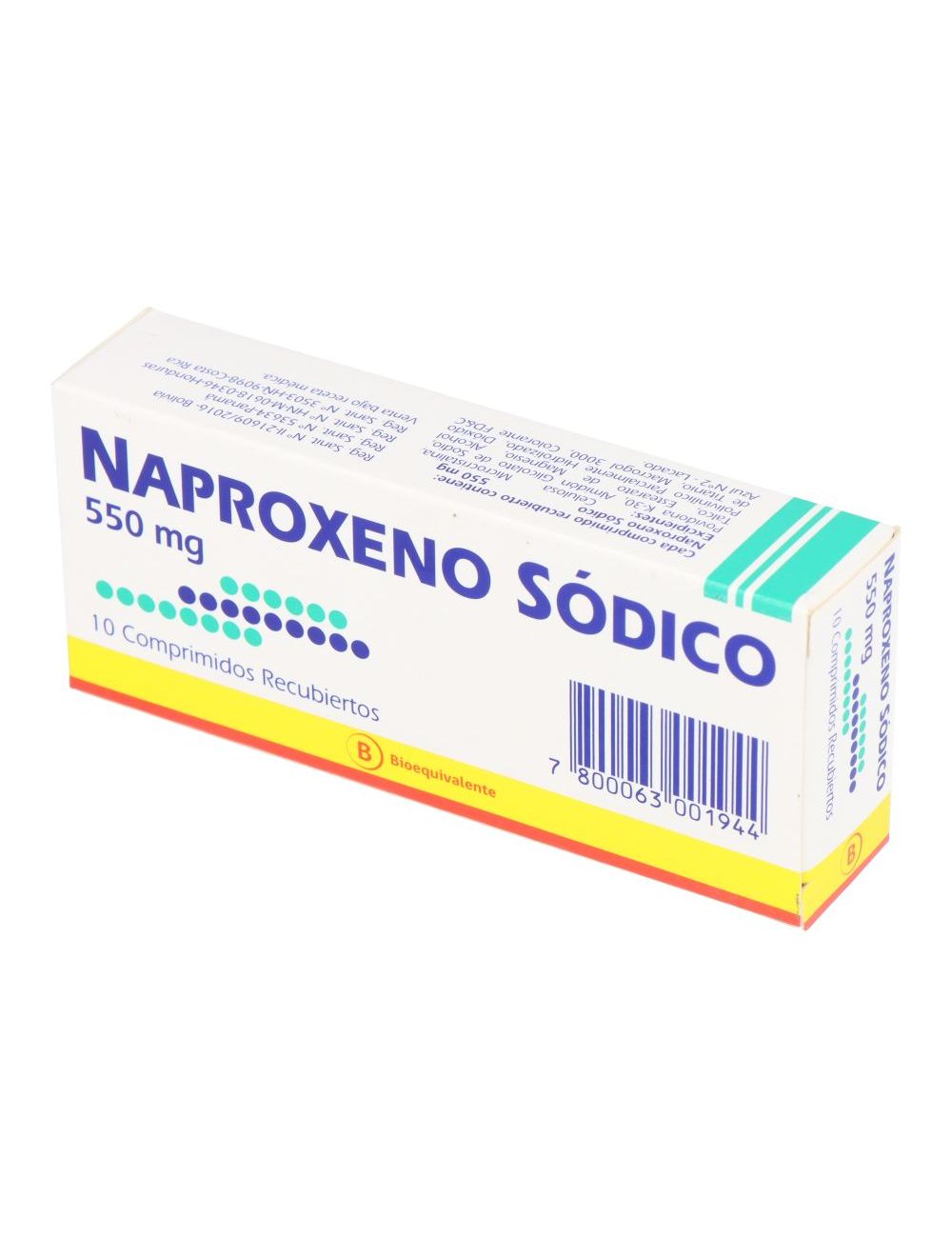 Precio naproxeno sódico 550 mg 10 comprimidos | Farmalisto CL