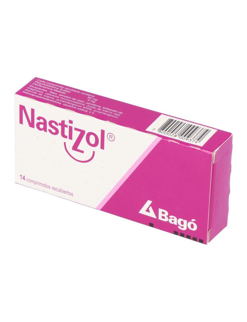 Precio Nastizol 60 mg/4 mg Con 14 Comprimidos | Farmalisto CL