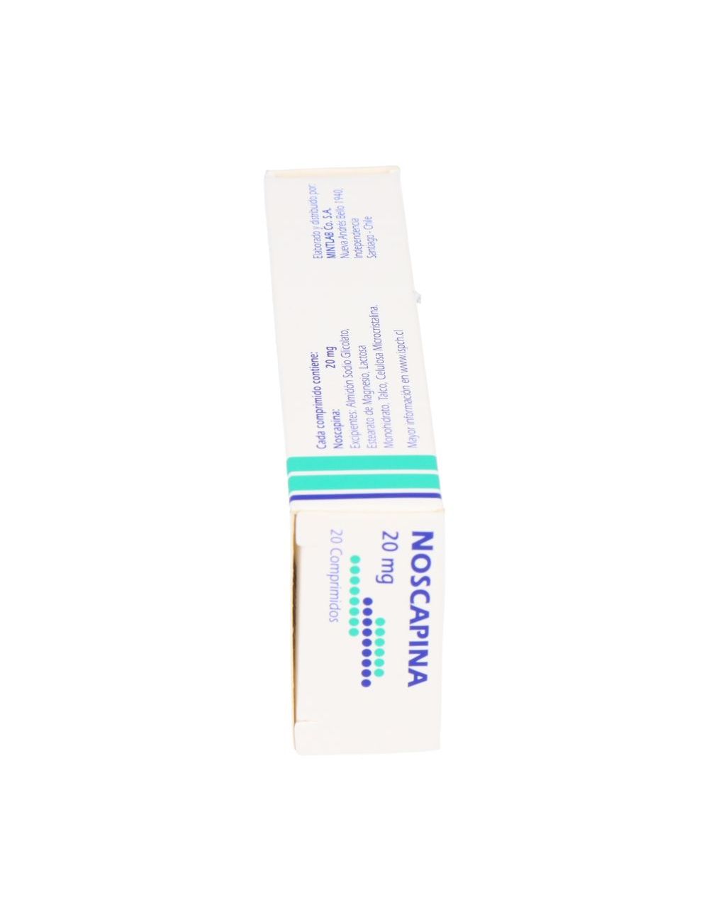 Precio Noscapina 20 mg 20 Comprimidos | Farmalisto CL