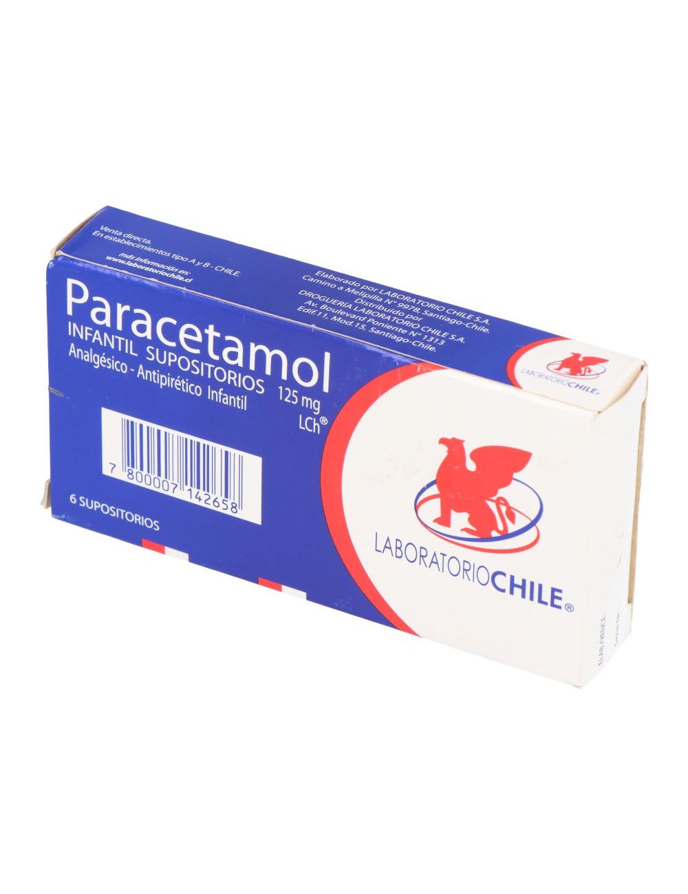 Precio Paracetamol Infantil 125 mg 6 Supositorios | Farmalisto CL