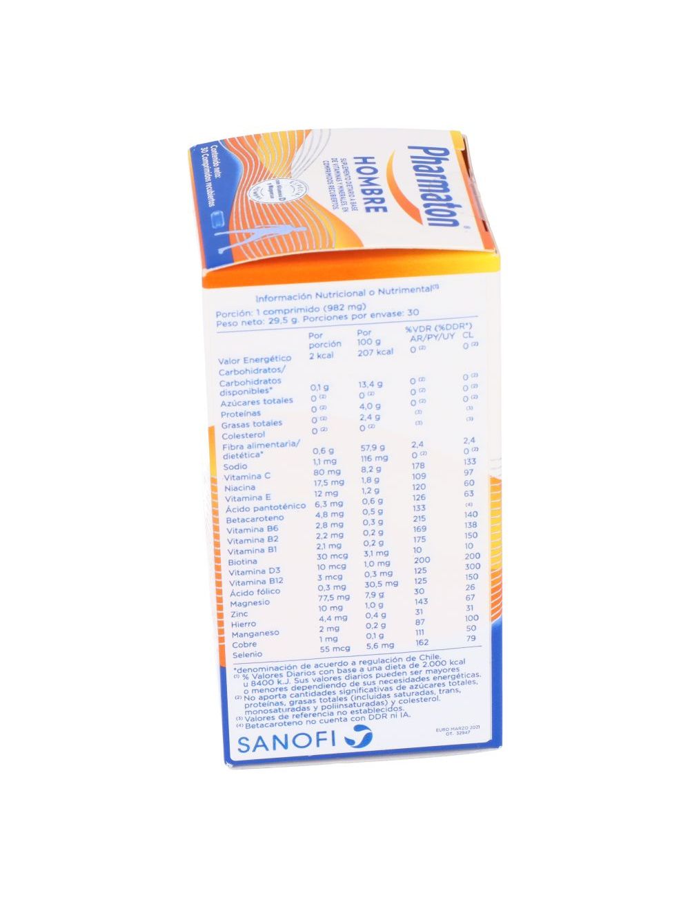 Precio Pharmaton Hombre Suplemento 30 Comprimidos | Farmalisto CL