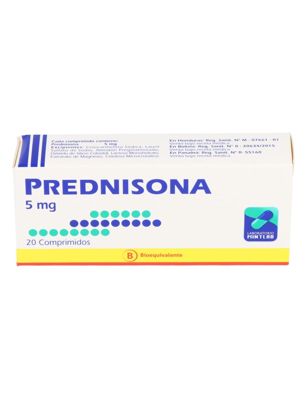 PREDNISONA 5MG 20 COMPRIMIDOS BIOEQUIVALENTE MINTLAB