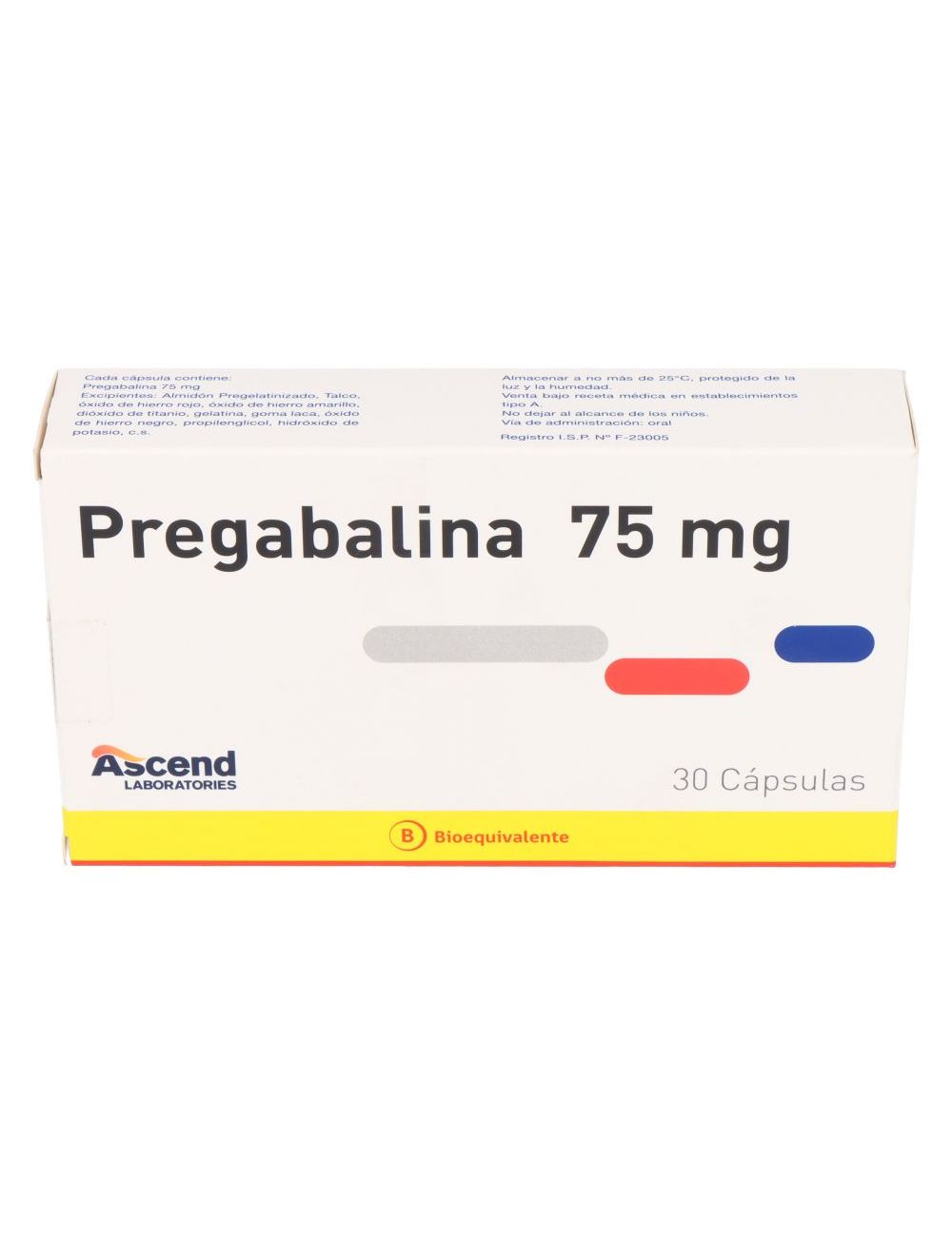 Precio Pregabalina 75 mg 30 Capsulas | Farmalisto CL