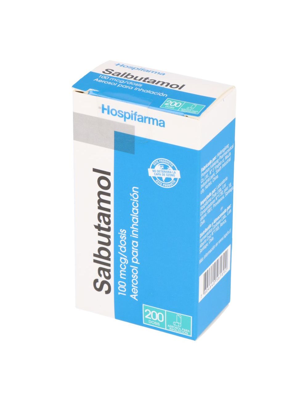 SALBUTAMOL 200 DOSIS AEROSOL PARA INHALACION BUCAL HOSPIFARMA