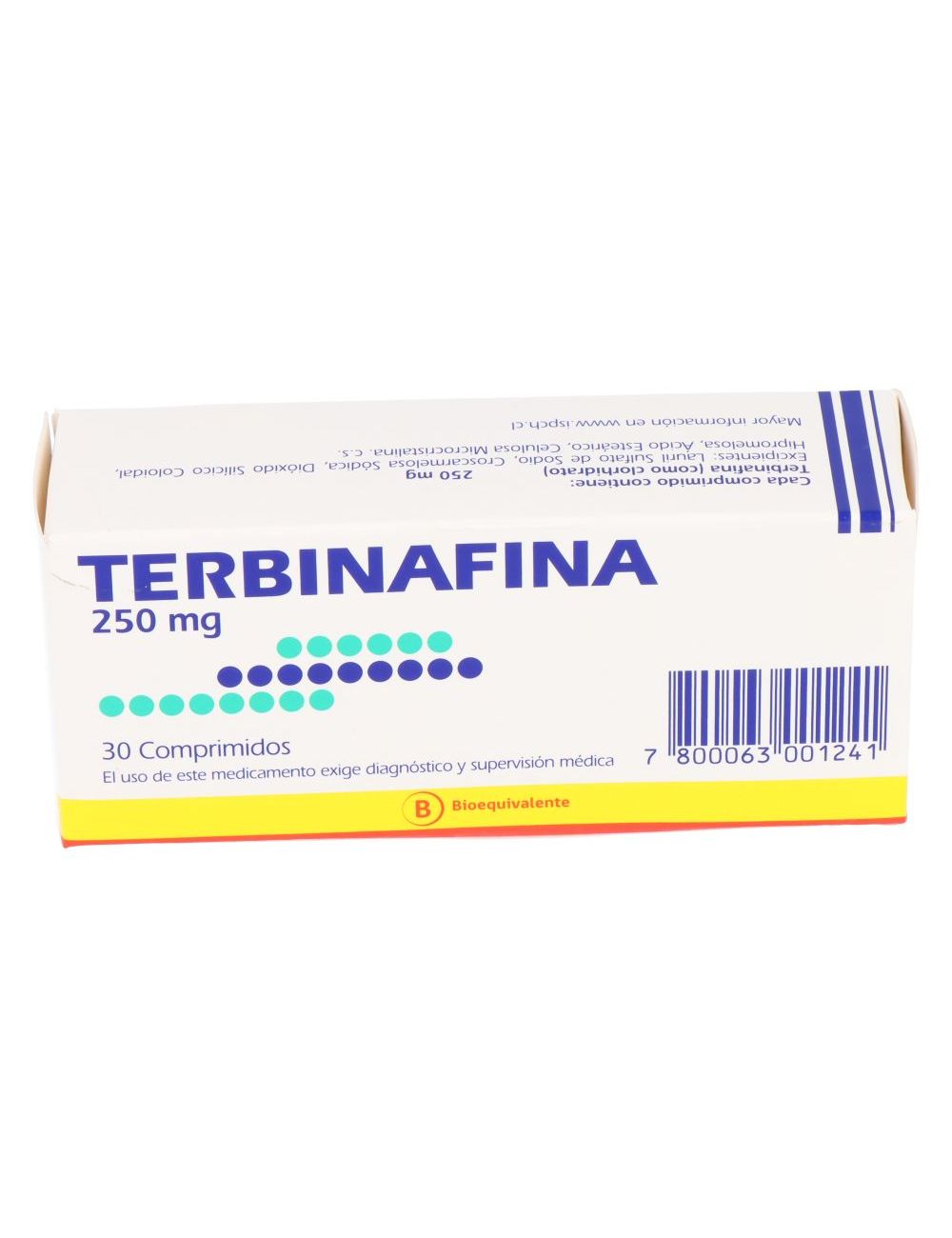 Precio Terbinafina 250 mg 30 Comprimidos | Farmalisto CL