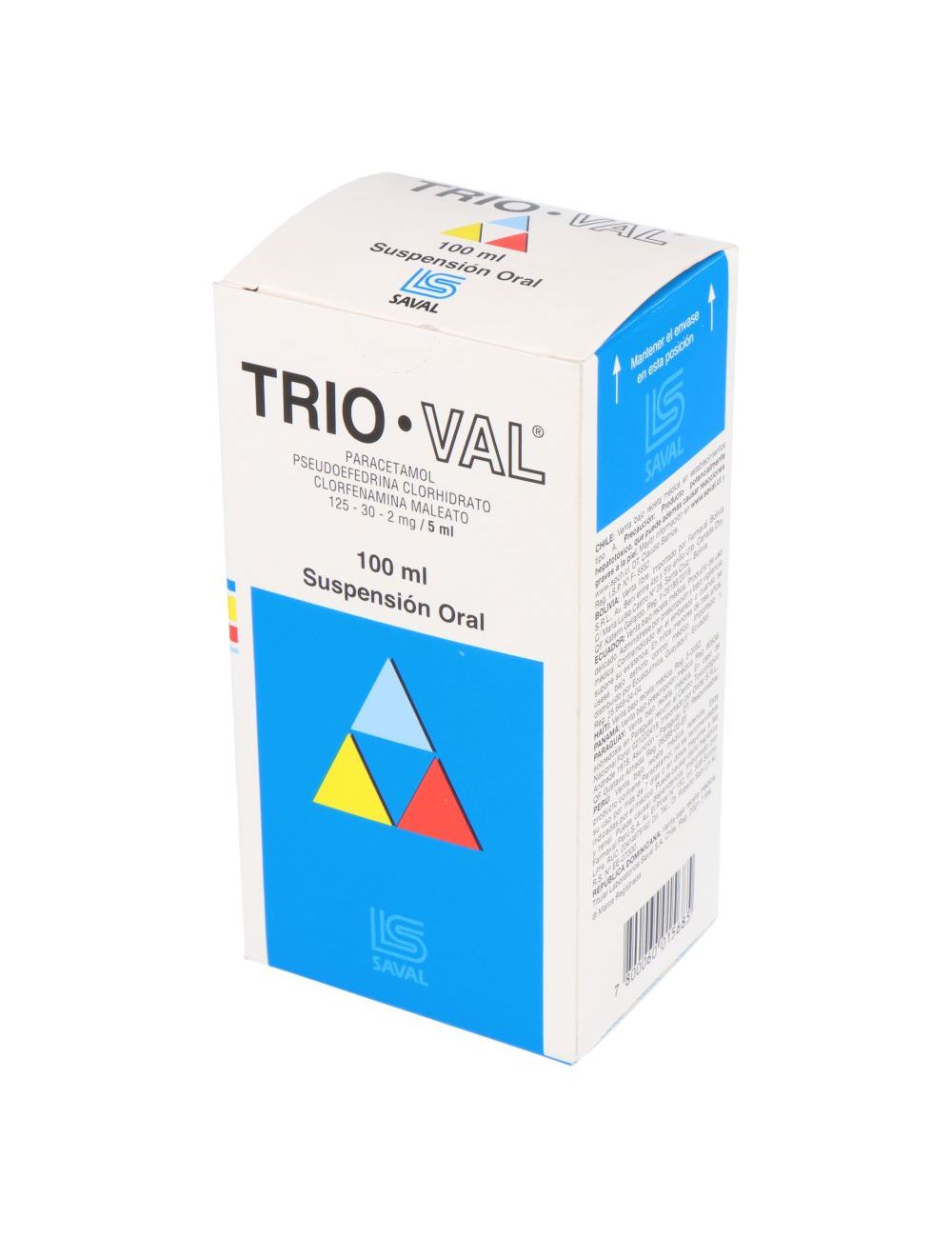 Precio Trio-Val 30 mg Suspensión Oral 100 mL | Farmalisto CL