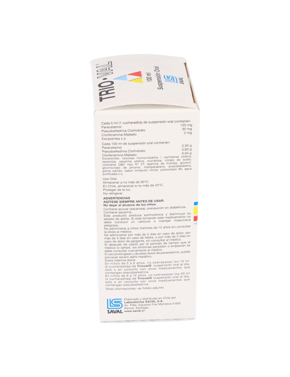 Precio Trio-Val 30 mg Suspensión Oral 100 mL | Farmalisto CL