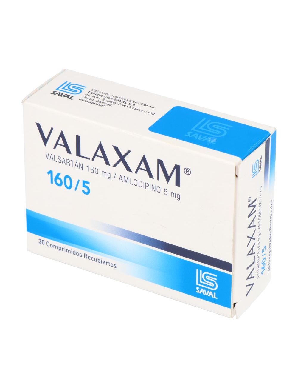 Precio Valaxam 160 mg/5 mg 30 Comprimidos | Farmalisto CL