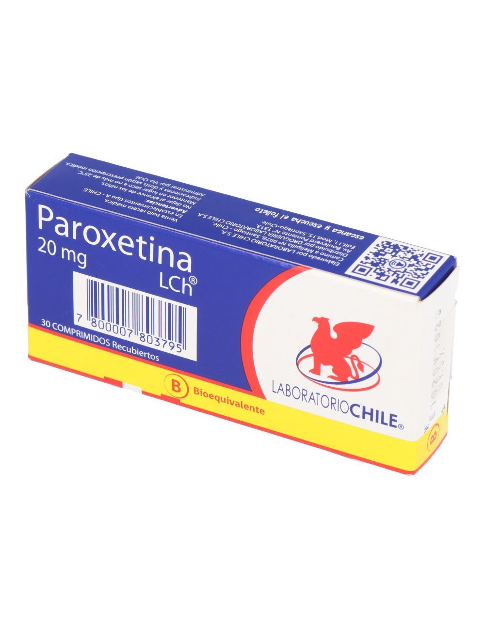 Precio Paroxetina 20 mg 30 Comprimidos | Farmalisto CL