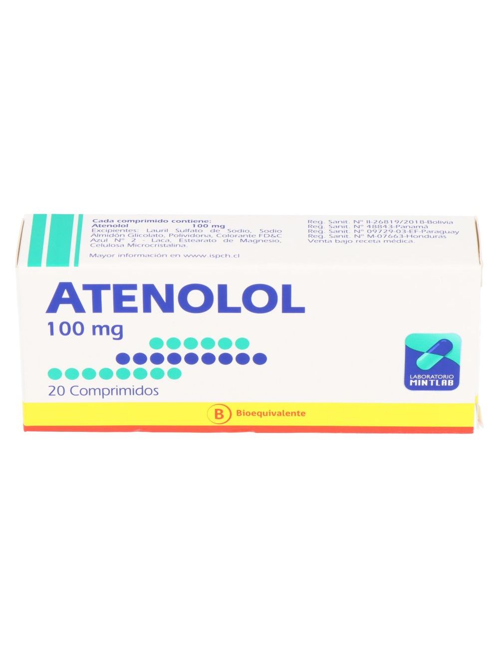 Precio Atenolol 100 mg 20 Comprimidos | Farmalisto CL