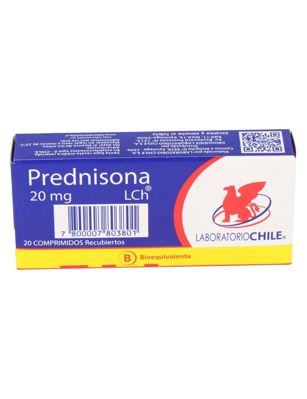 Precio Prednisona 20 mg 20 Comprimidos | Farmalisto CL