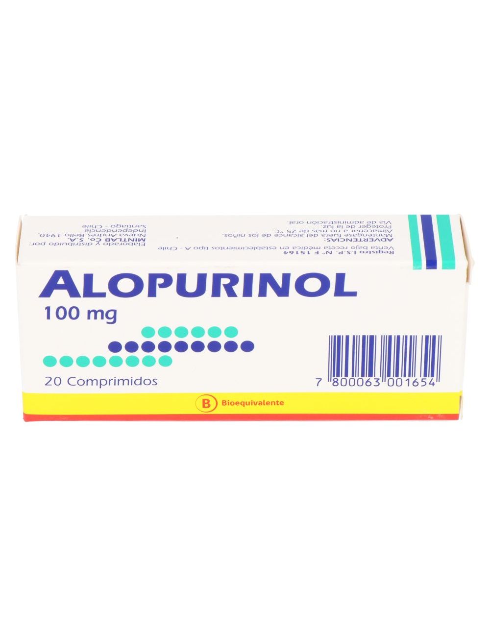 Precio Alopurinol 100 mg 20 Comprimidos | Farmalisto CL