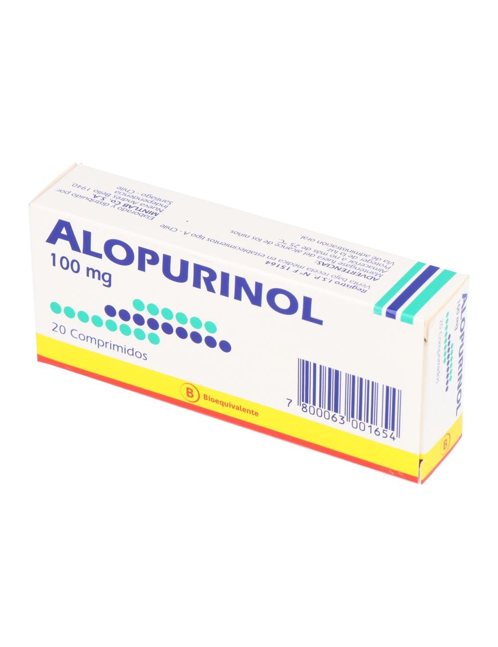 Precio Alopurinol 100 mg 20 Comprimidos | Farmalisto CL