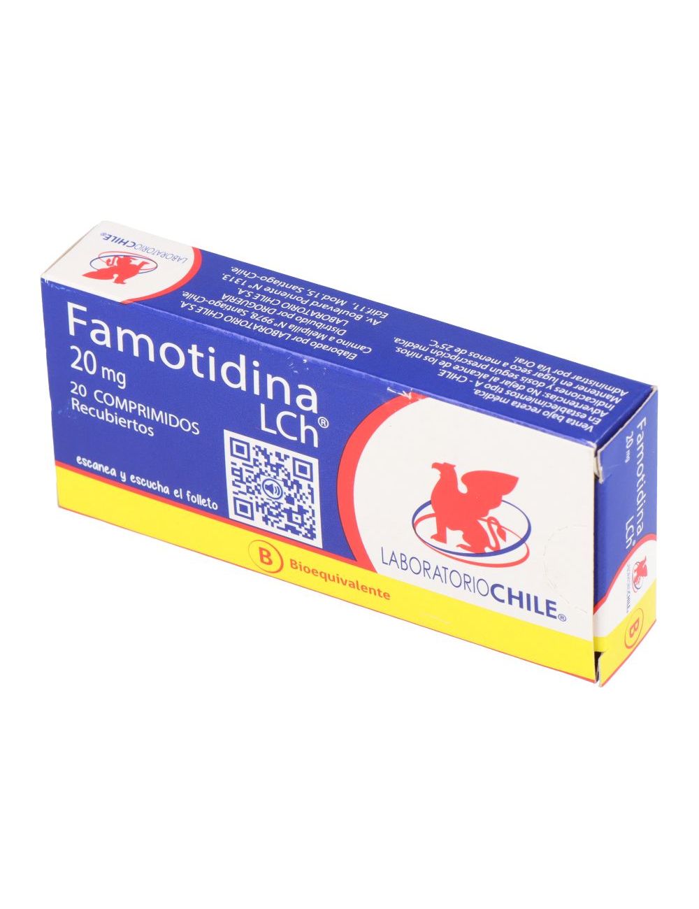 Precio Famotidina 20 mg 20 Comprimidos | Farmalisto CL
