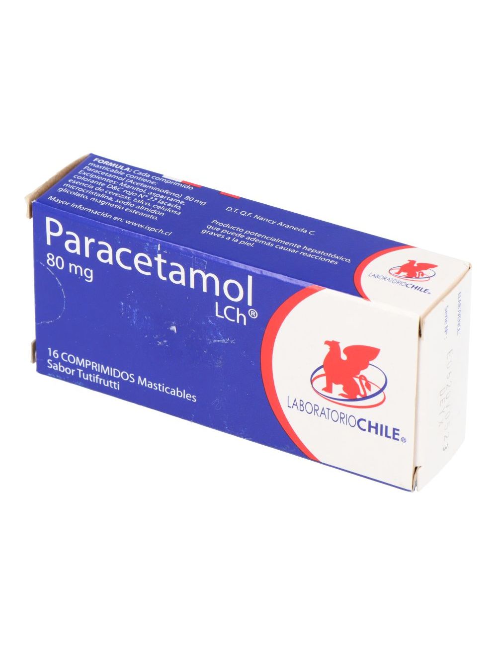 Precio Paracetamol Infantil 80 mg 16 Comprimidos | Farmalisto CL
