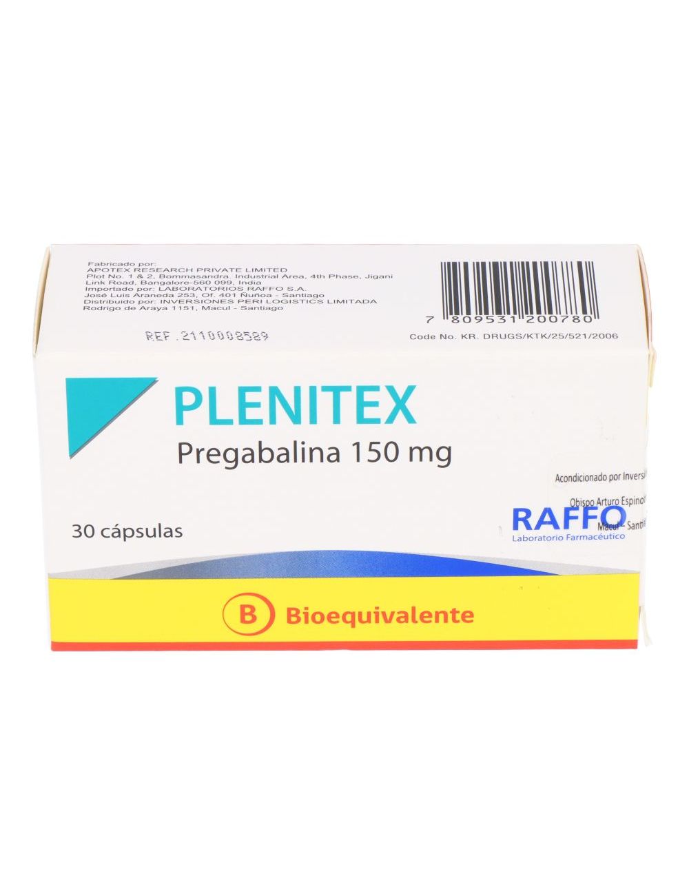 Precio Plenitex Pregabalina 150 mg 30 Cápsulas | Farmalisto CL